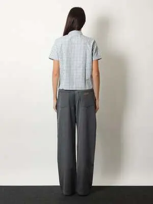 Miu Miu Madras Cotton Shirt - Green