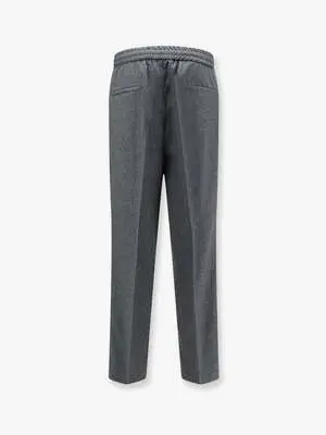 Brunello Cucinelli Virgin Wool Trousers With Adjustable Drawstring
