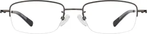 Zenni Rectangle Glasses W/ Snap-on Sunlens Stainless Steel Frame - Gray