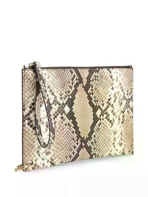 Chloé Snakeskin-effect Pouch - Neutrals