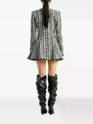 Balmain Two-tone Flared Tweed Dress