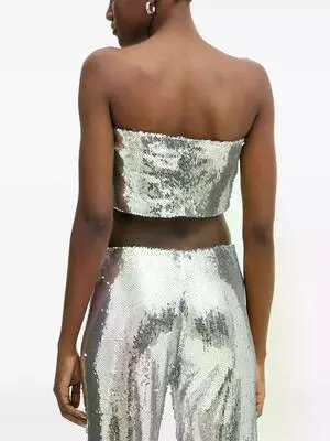 HAVEONE Sequin-embellished Bandeau Top