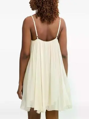 HAVEONE V-neck Pleated Mini Dress