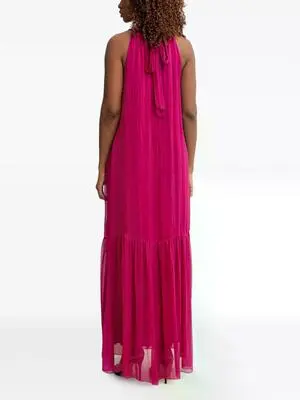 HAVEONE Halterneck Tiered Maxi Dress - Pink