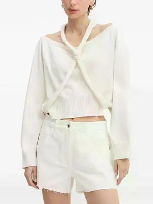 HAVEONE Cold-shoulder Halterneck Sweater