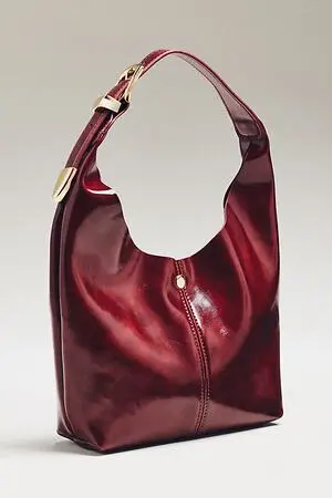 Anthropologie Love Knot Burnished Buckle Mi Slouchy Bag - Red