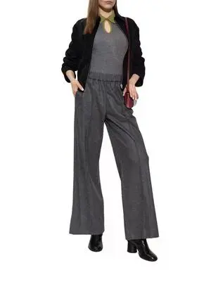JIL SANDER Wool Stitched-seam Trousers
