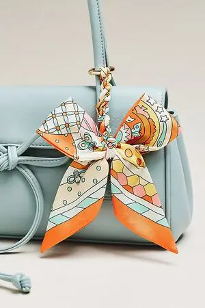 LISI LERCH Megan Scarf Bag Charm - Orange Pattern