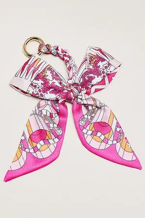 LISI LERCH Megan Scarf Bag Charm - Pink Pattern
