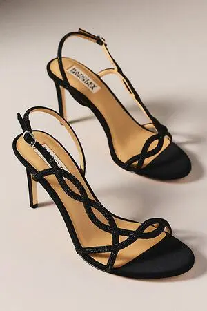 Anthropologie Badgley Mischka Yulissa Embellished Stiletto Sandals - Black