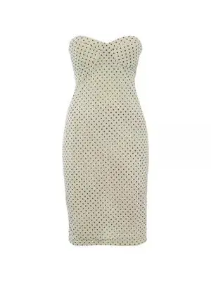 Zimmermann Strapless Sweetheart Neckline Polka Dot Midi Dress