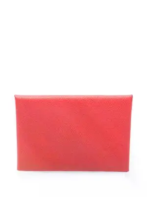 Hermès 2018 Calvi Epsom Coin Purse - Red