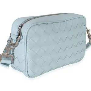 Bottega Veneta Light Nappa Intrecciato Crossbody Bag - Blue