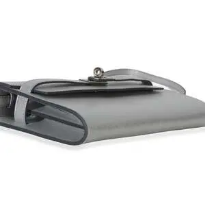 Hermès Argent Metallic Chevre Chamkilight Kelly Wallet To Go - Silver