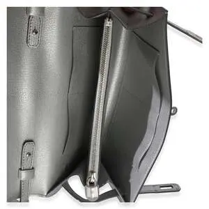 Hermès Argent Metallic Chevre Chamkilight Kelly Wallet To Go - Silver
