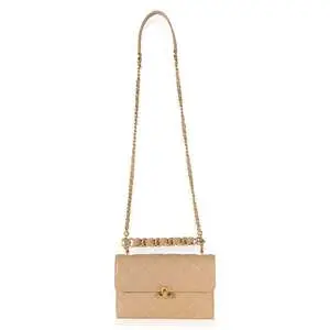 Chanel Quilted Lambskin Flap Bag With Chain Top Handle