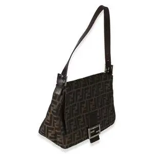 Fendi Zucca Canvas Mama Baguette Shoulder Bag - Brown