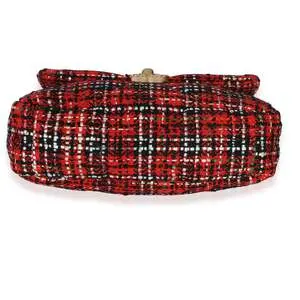Chanel Black Multicolor Quilted Tweed 19 Flap Bag