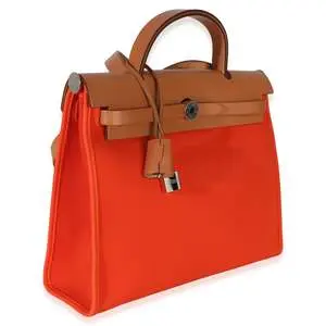Hermès Herbag Zip 31 Pm Phw - Orange