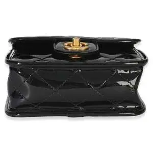 Chanel Quilted Patent School Memory Top Handle Flap Bag