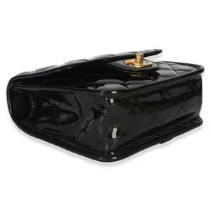 Chanel Quilted Patent Top Handle Flap Bag