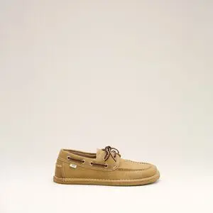 AMI Paris Beige Cow Leather Boat Shoes - Sand