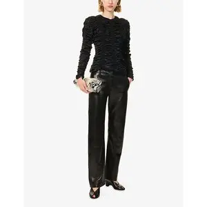 Khaite Rory Ruched Silk Top - Black