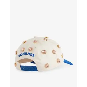 GODMADE Gemstone Embellished Cotton Baseball Cap