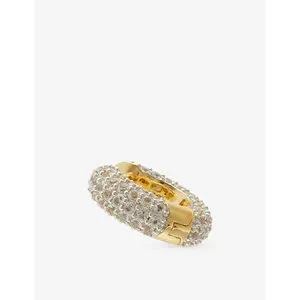 PHORIA 18ct Gold Vermeil Plated Sterling Silver Ear Cuff With White Topaz