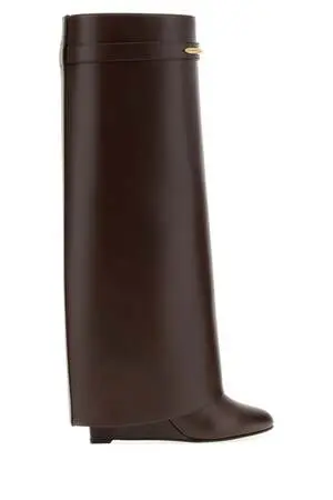 Givenchy Chocolate Leather Shark Boots