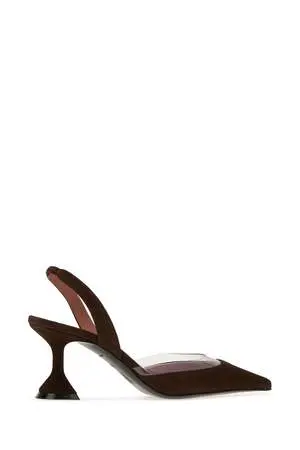 Amina Muaddi Suede Lara Pumps