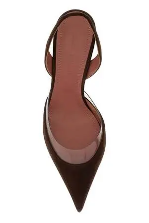 Amina Muaddi Suede Lara Pumps