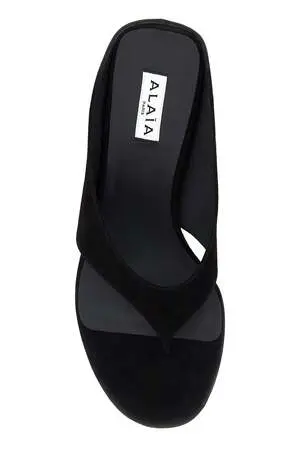 Alaïa Suede Thong Mules