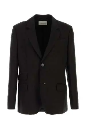 AMI Paris Viscose Blend Blazer - Black