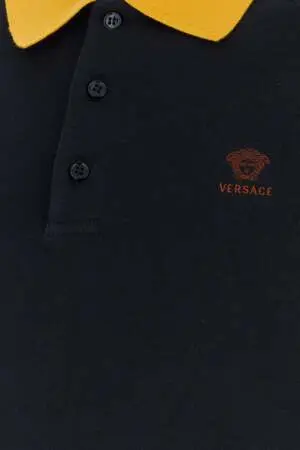 Versace Midnight Cotton Polo Shirt