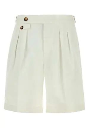 Brunello Cucinelli Cotton Blend Bermuda Shorts - White