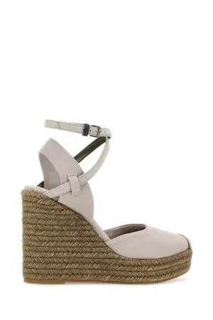 Brunello Cucinelli Light Suede Wedges