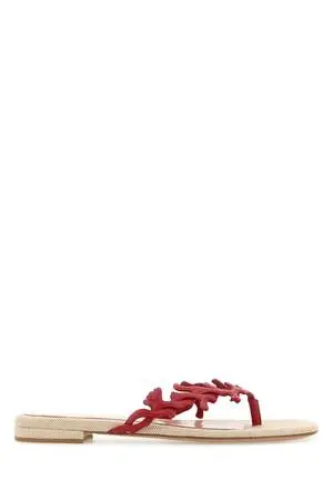 GIANVITO ROSSI Leather Thong Slippers