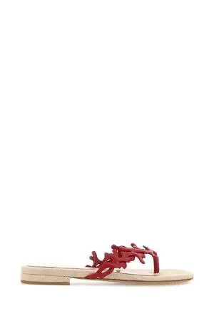 GIANVITO ROSSI Leather Thong Slippers