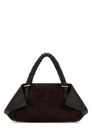 FERRAGAMO Dark Suede Handbag
