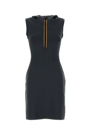 K-WAY Graphite Scuba Hoodress Mini Dress