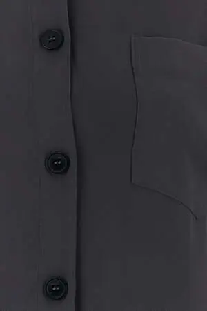THE NINA STUDIO Graphite Viscose Blend Shirt Dress