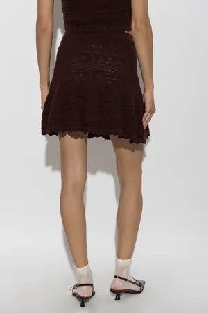 SELF-PORTRAIT Short Skirt With Decorative Weave