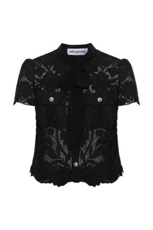 SELF-PORTRAIT Lace Top With Pockets