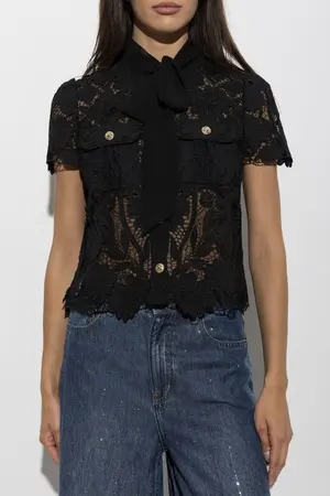 SELF-PORTRAIT Lace Top With Pockets