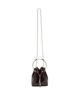 JIMMY CHOO Drawstring Shoulder Bag - Black