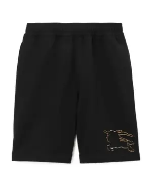 Burberry Ekd-motif Knee-length Bermuda Shorts - Black