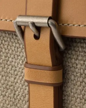 Prada Bonnie Linen And Leather Tote Bag