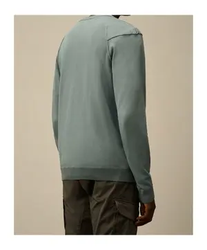 C.P. COMPANY Lens Detail Crewneck Jumper - Gray