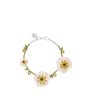 Simone Rocha Blooming Poppy Floral Necklace - Yellow
